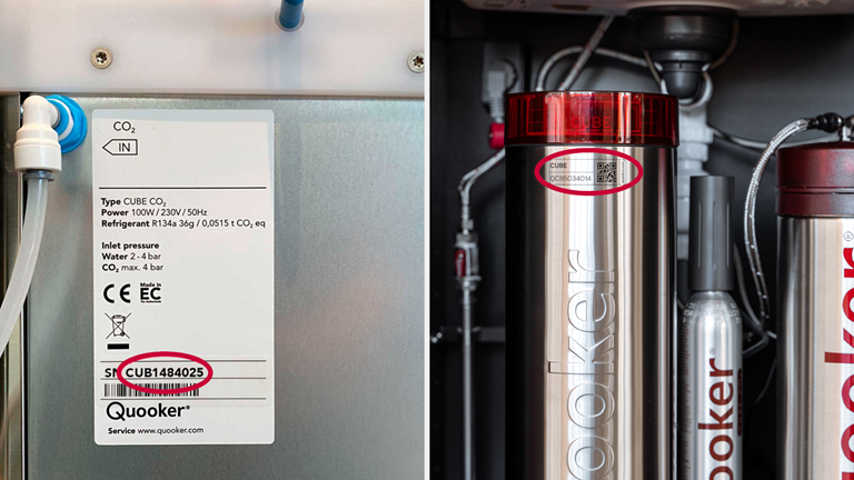 Sådan finder du din Quookers serienummer | Quooker