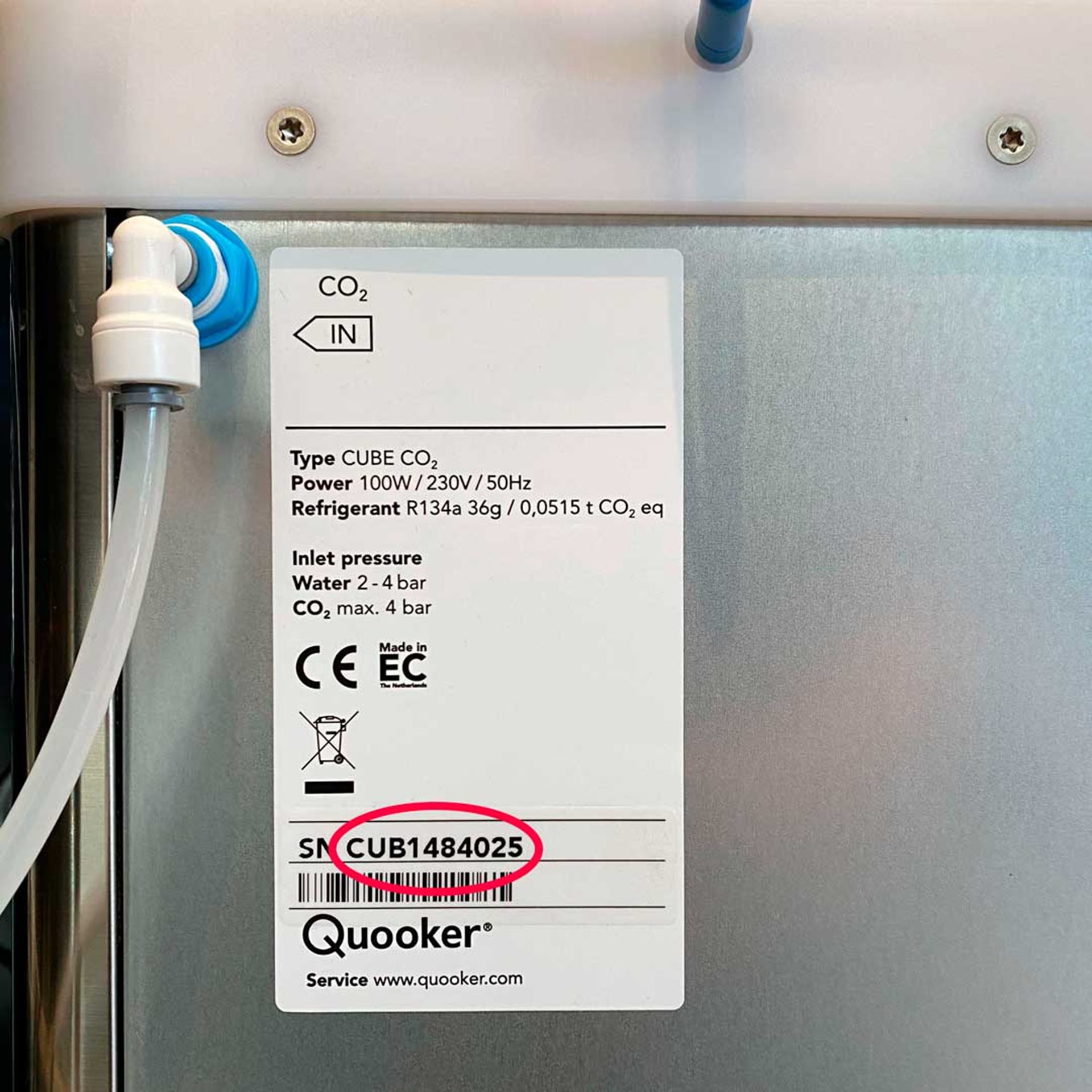 Sådan finder du din Quookers serienummer | Quooker